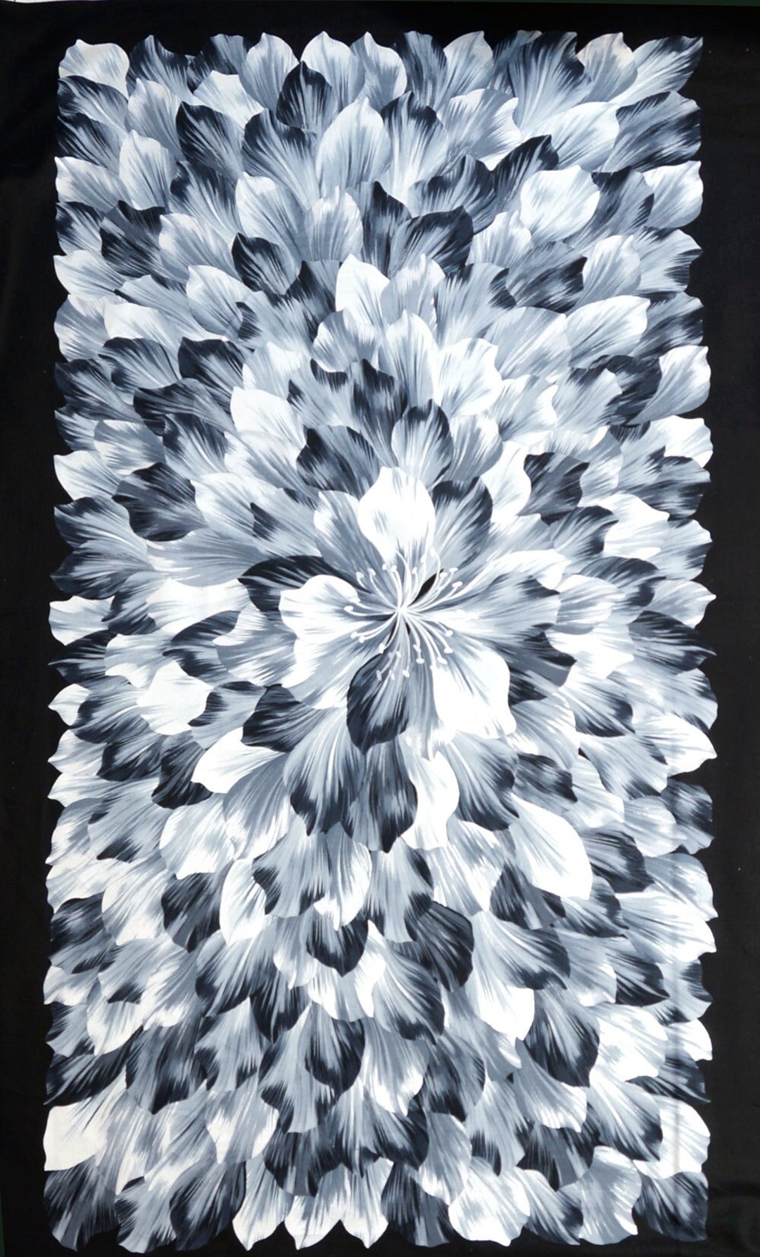 Midnight Paradise Panel - Charcoal - Etsy