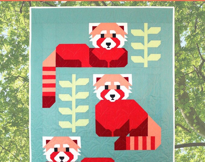Red Pandas Quilt Pattern - Etsy
