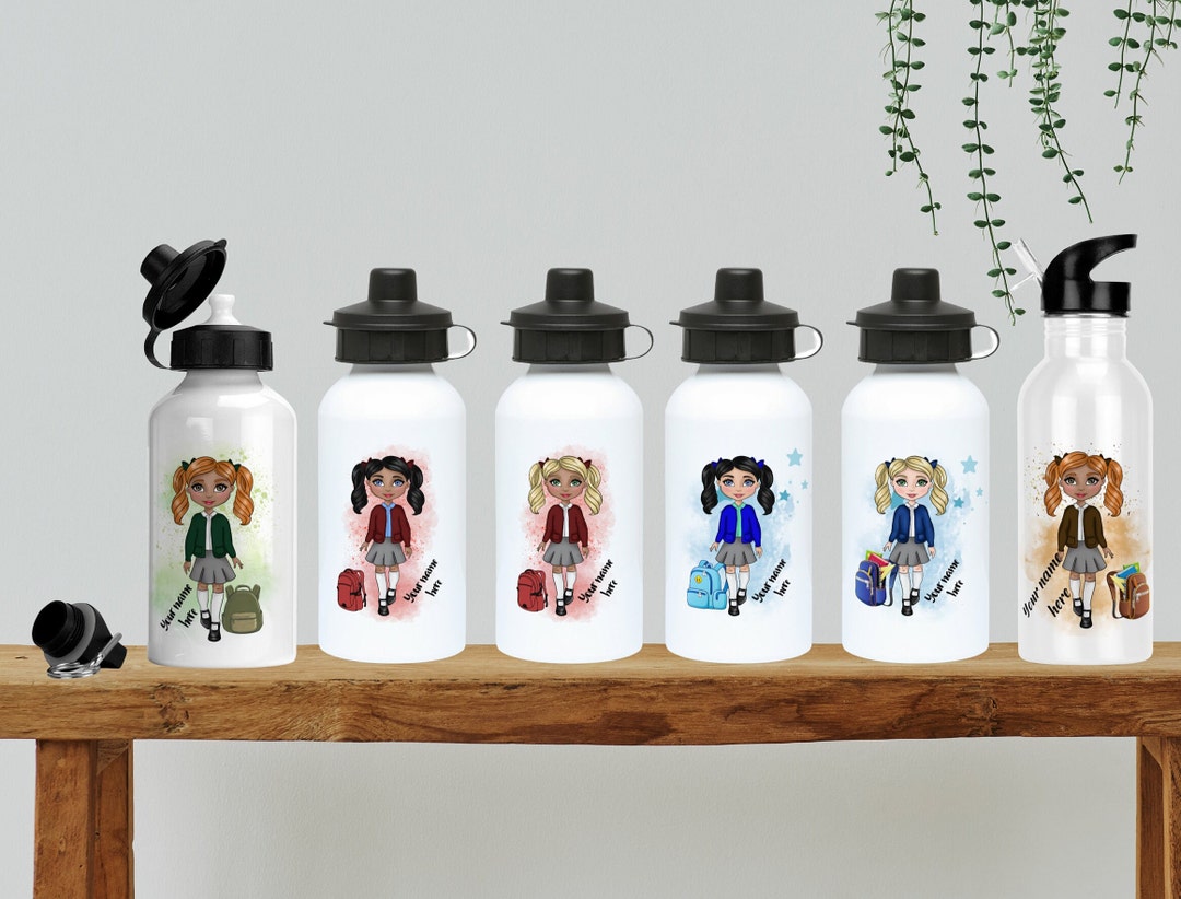 Personalized Girl School Uniform Water Bottle,back to School Water ...