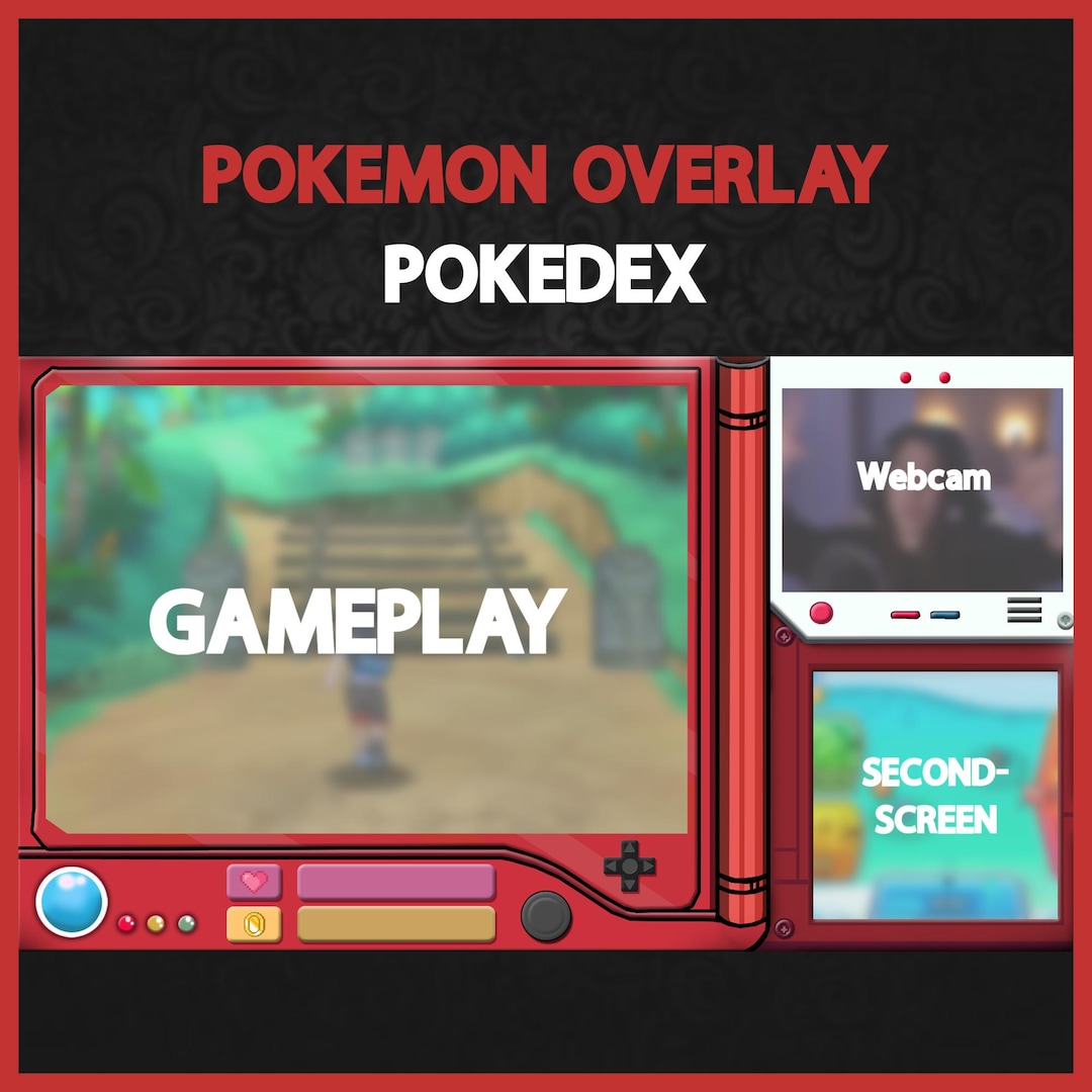 Pokedex Pokemon Overlay, Clean Pokemon Overlay Screen, Twitch Pokemon ...