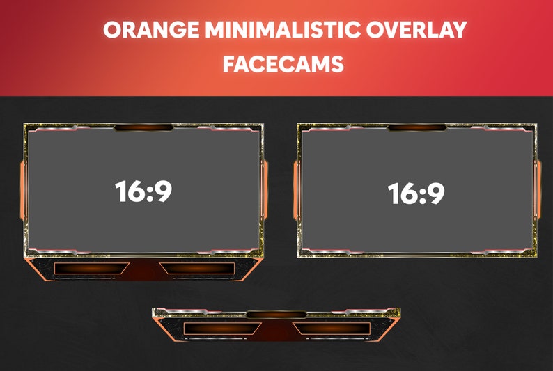 Twitch Streaming Overlay Orange, Live Stream Graphics, Anime Stream ...