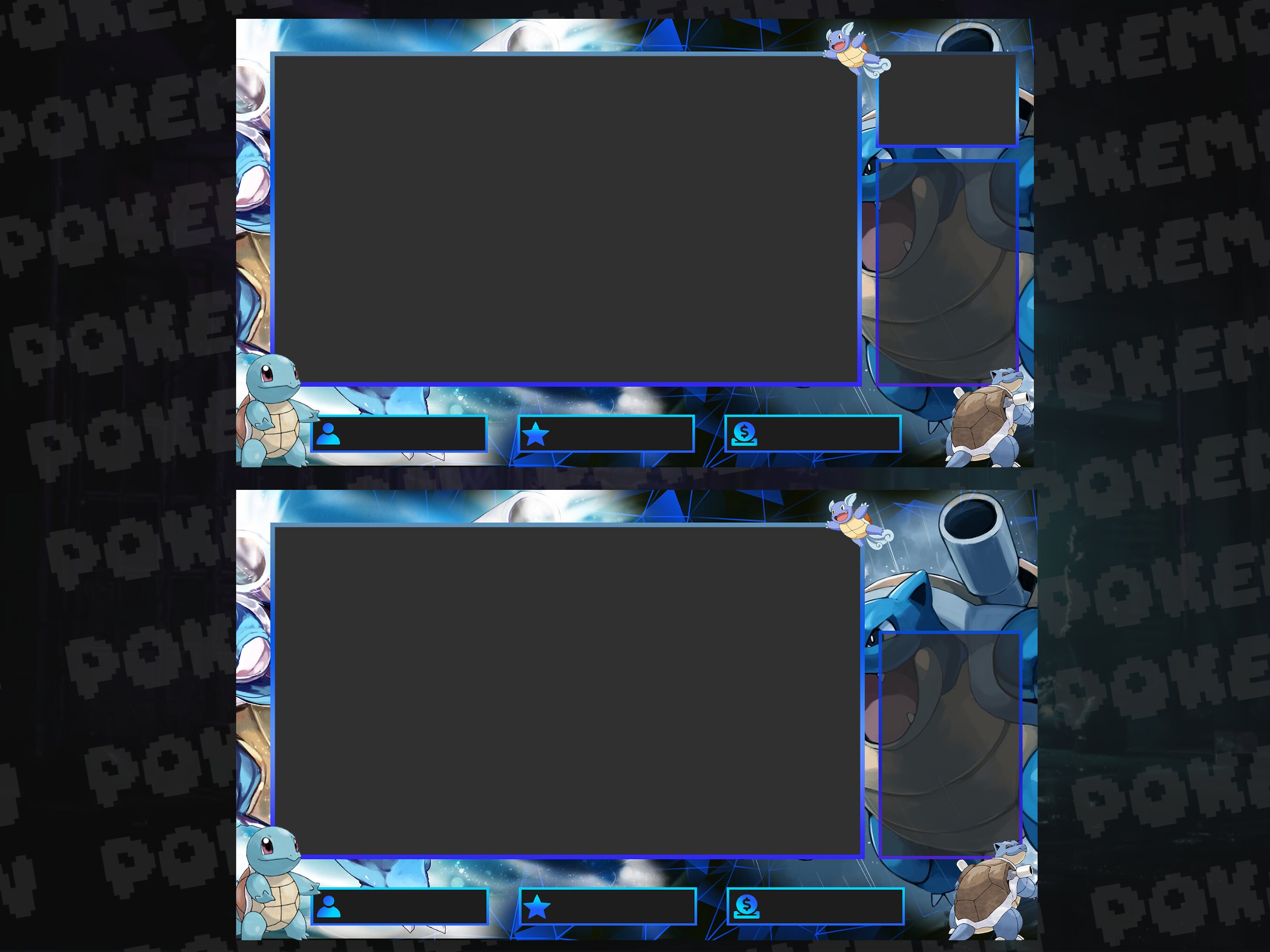 Pokemon Blue Overlay, Clean Pokemon Overlay Screen, Twitch Overlay ...