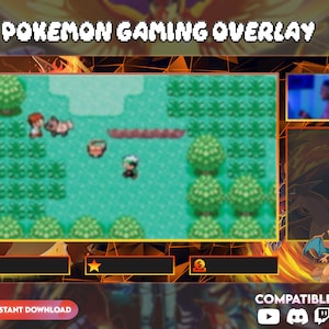 Pokemon Firered Overlay, Clean Pokemon Overlay Screen, Twitch Overlay ...