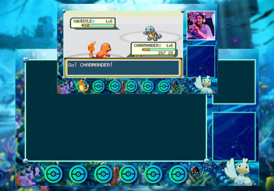 BLUE PACKAGE Pokemon Overlays, Clean Pokemon Overlay Screen, Twitch ...