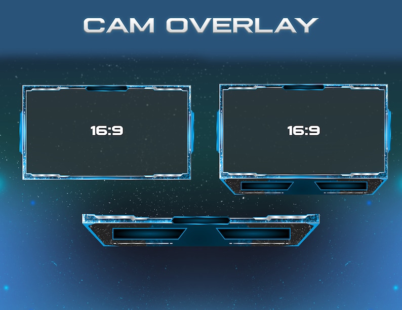 Twitch Streaming Anime Overlay Blue, Live Stream Graphics, Anime Stream ...