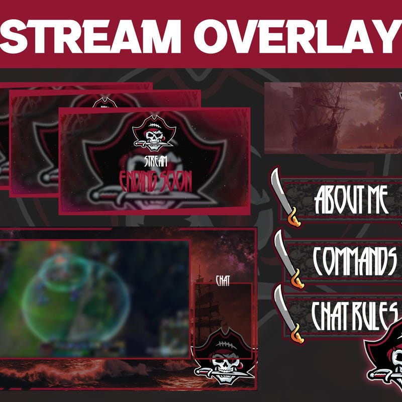 Twitch Pirate Overlay - Etsy