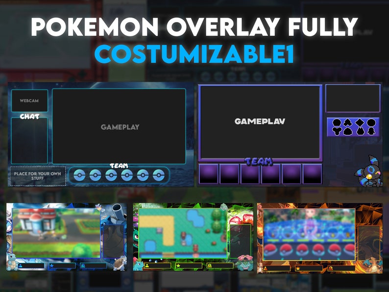 I Will Design a Custom Pokemon Youtube Twitch Overlay for You. - Etsy
