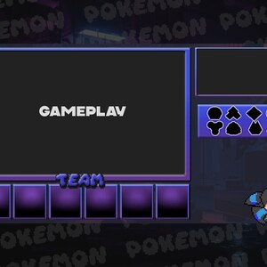Pokemon Retro Overlay, Clean Pokemon Overlay Screen, Twitch Overlay ...