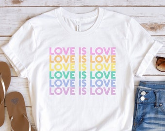 Gay Pride Rainbow T-shirt Men's Women's Rainbow Shirt - Etsy