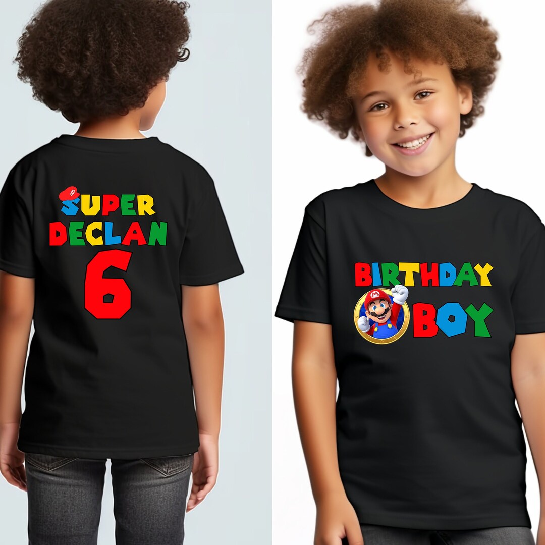 Custom Birthday Boy Shirt, Personalized Super Boy Birthday T-shirt ...