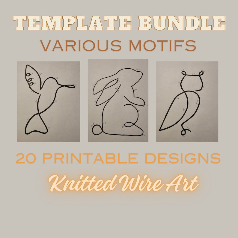 Wire Art Wire Motifs Printable Templates Patterns Print Knitting Wire ...