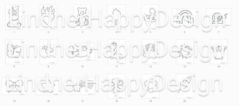 Buy 40 Wire Art Wire Motifs Printable Templates Pattern Print Knitting ...