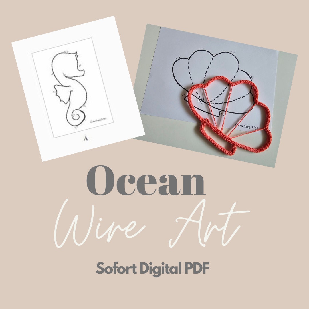 Ocean Beach Wire Art Wire Motifs Printable Templates Pattern Print ...