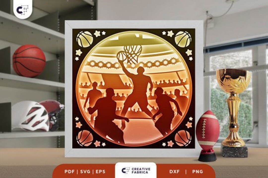 Basketball Game 3D Shadow Box - Etsy