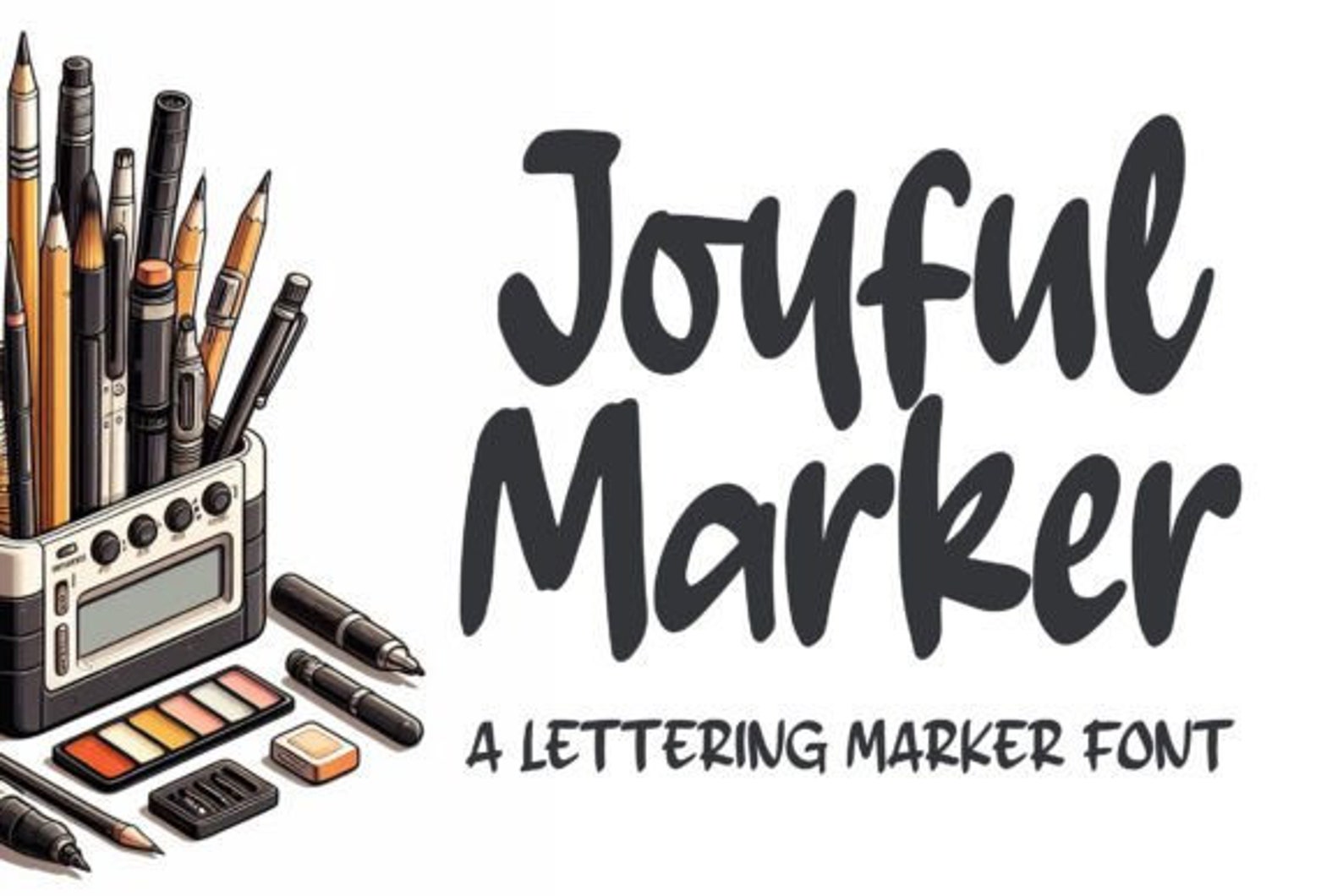 Joyful Marker Font - Etsy