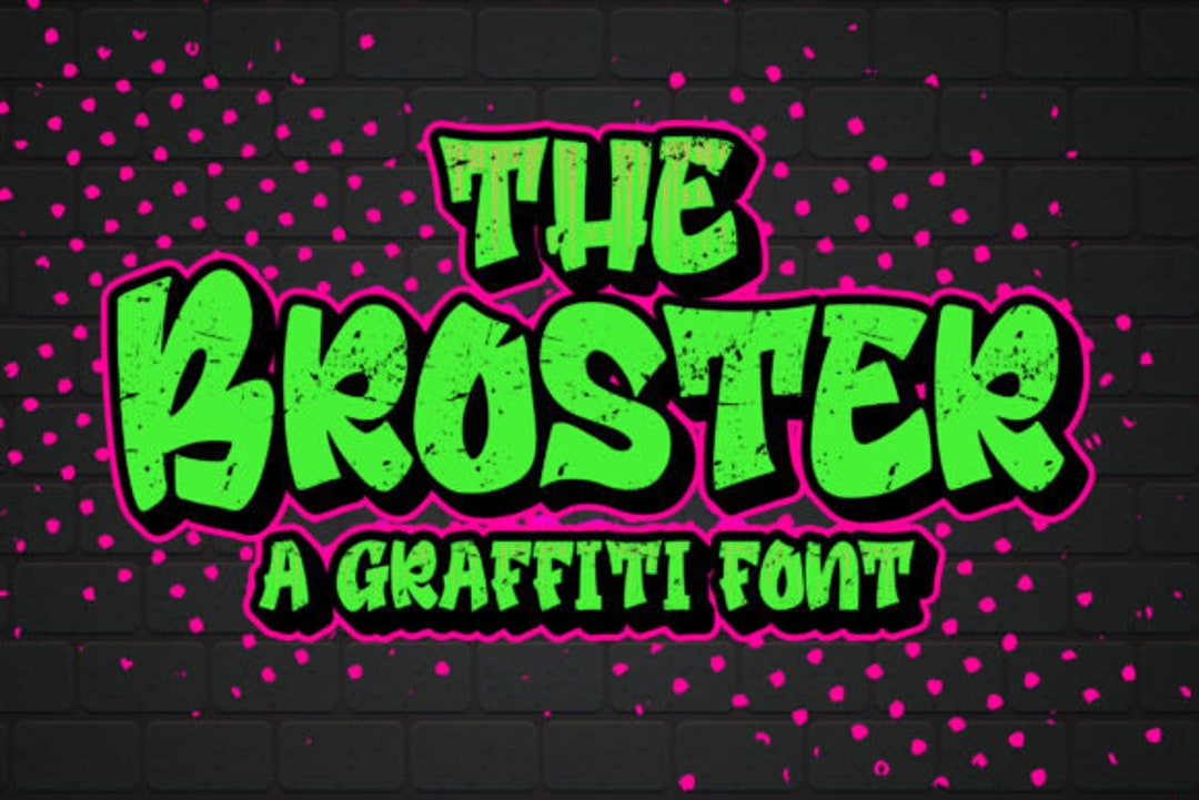 The Broster Font - Etsy