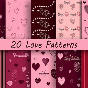 20 Love Patterns - Etsy