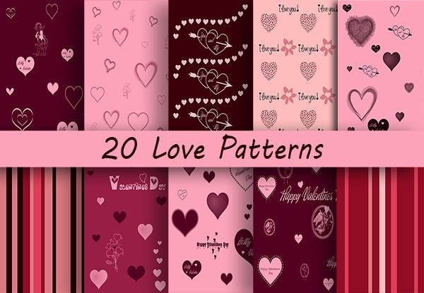 20 Love Patterns - Etsy