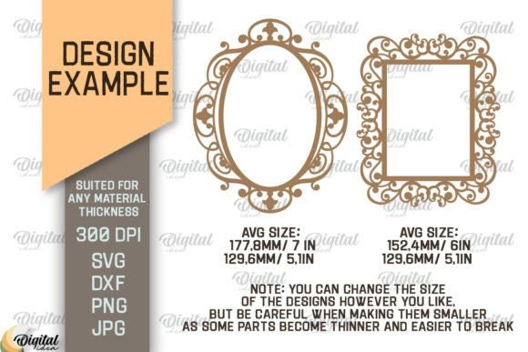 Vintage Frames SVG Laser Cut Bundle - Etsy