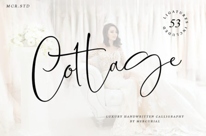 Cottage Font - Etsy