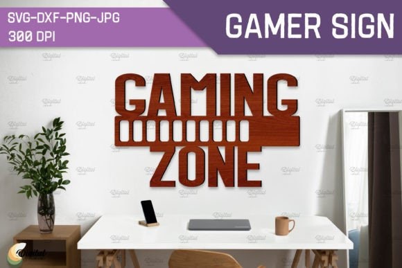 Gamer Sign SVG Bundle. Monogram Signs - Etsy