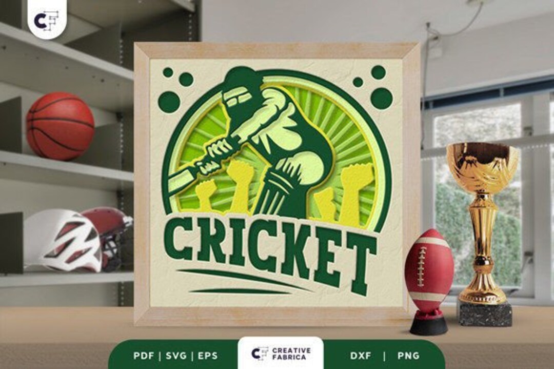 Cricket Game 3D Layered Paper Cut - Etsy