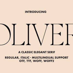 Oliver Font - Etsy