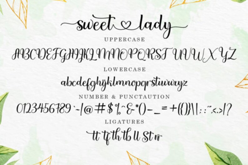 Sweet Lady Font - Etsy