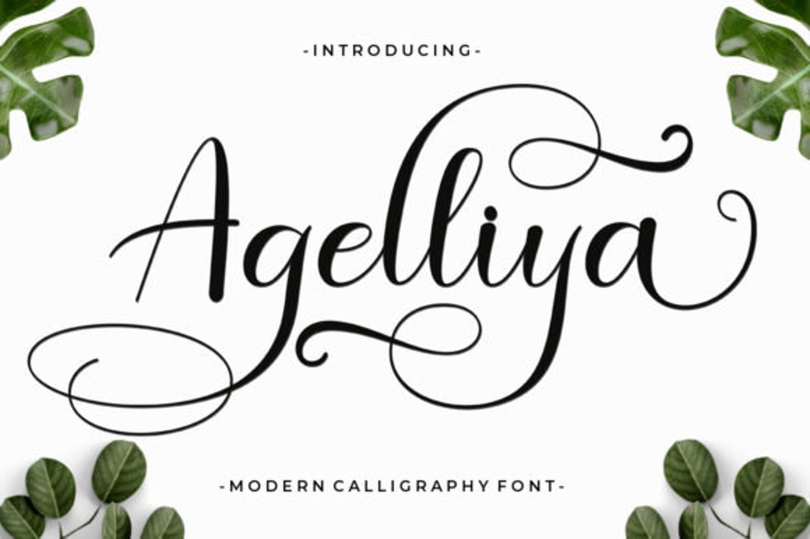 Agelliya Font - Etsy