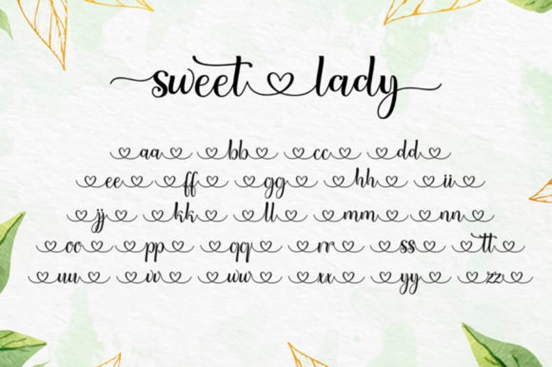 Sweet Lady Font - Etsy