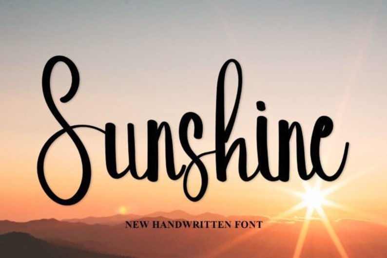 Sunshine Font - Etsy