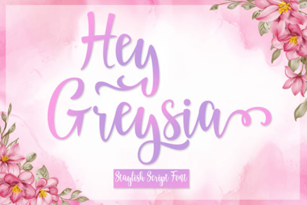 Hey Greysia Font - Etsy