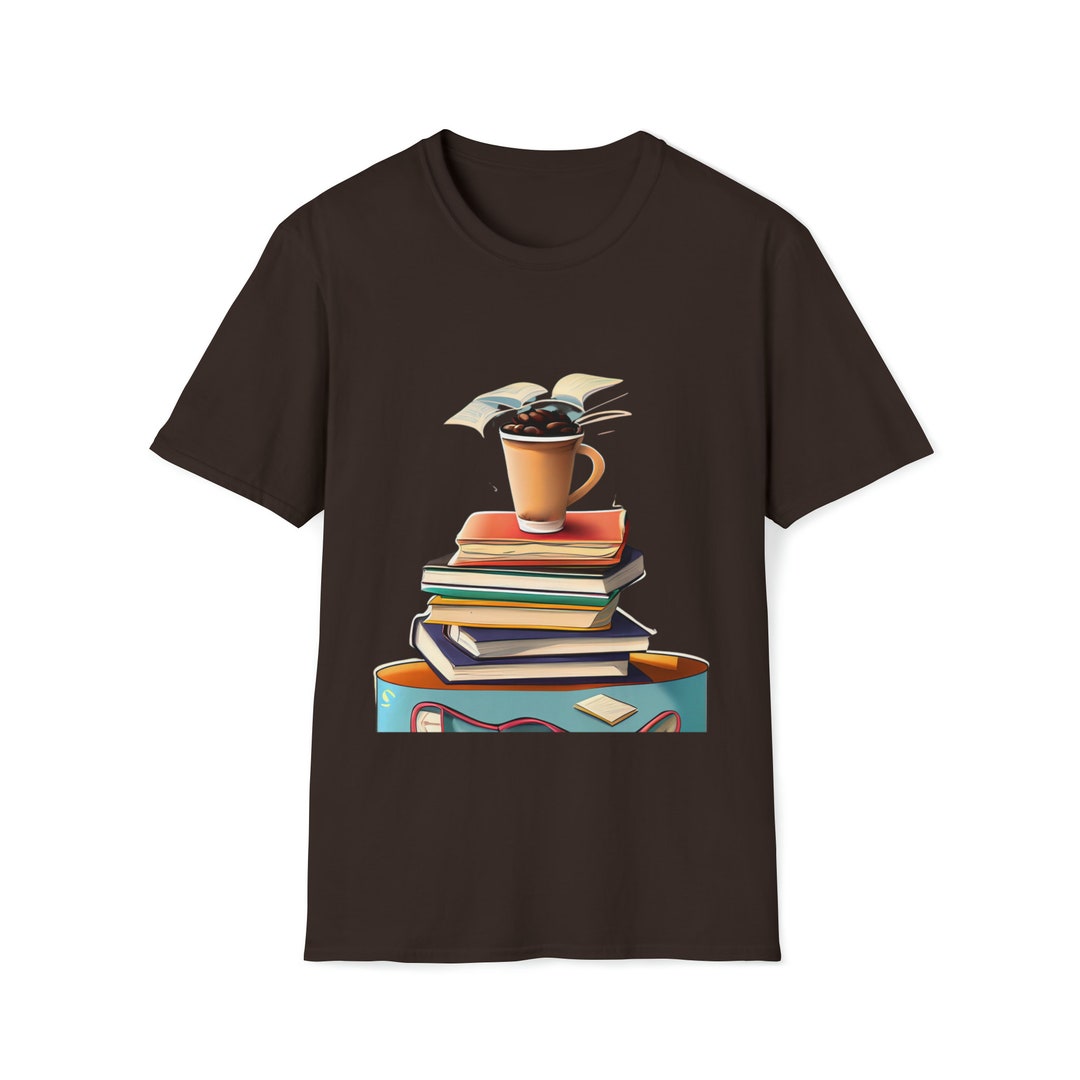 Books and Latte Smiles Tee College Student Shirt Unisex Softstyle T ...