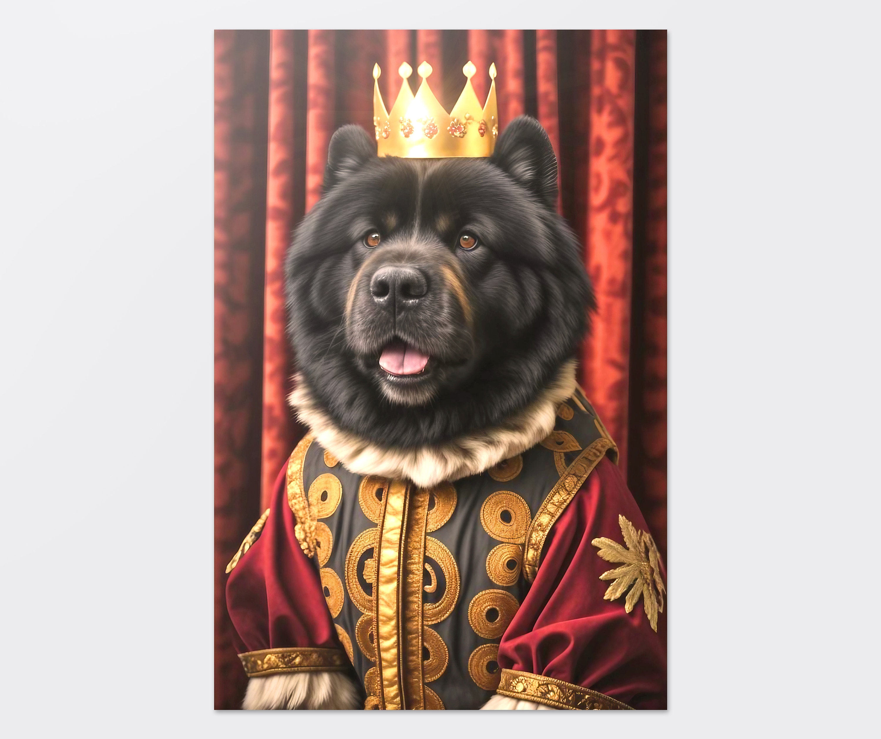 Custom Royalty Pet Portrait From Photo, Custom Pet Portrait, Funny Pet ...