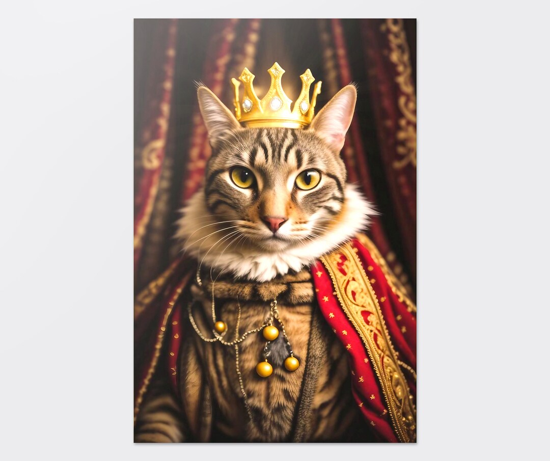 Custom Royalty Pet Portrait From Photo, Custom Pet Portrait, Funny Pet ...