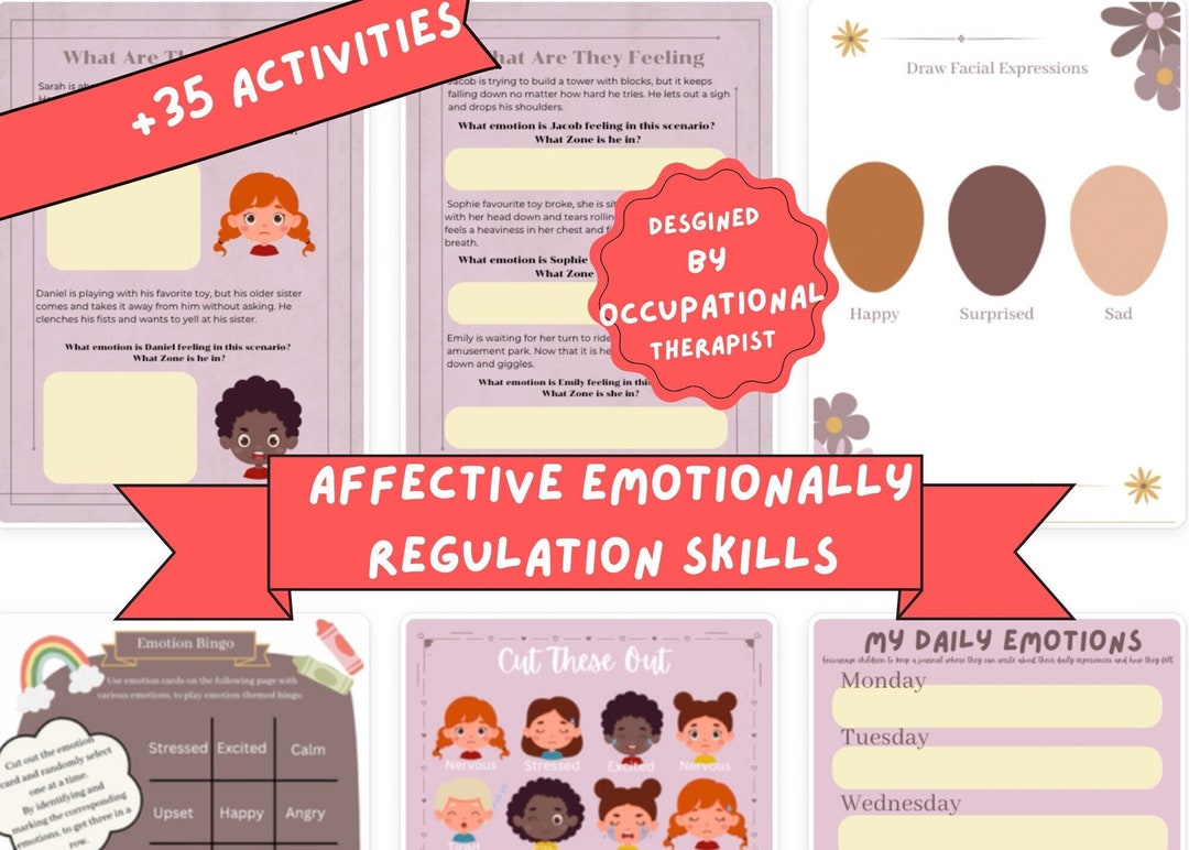 Emotional Regulation Activities & Tools - Etsy