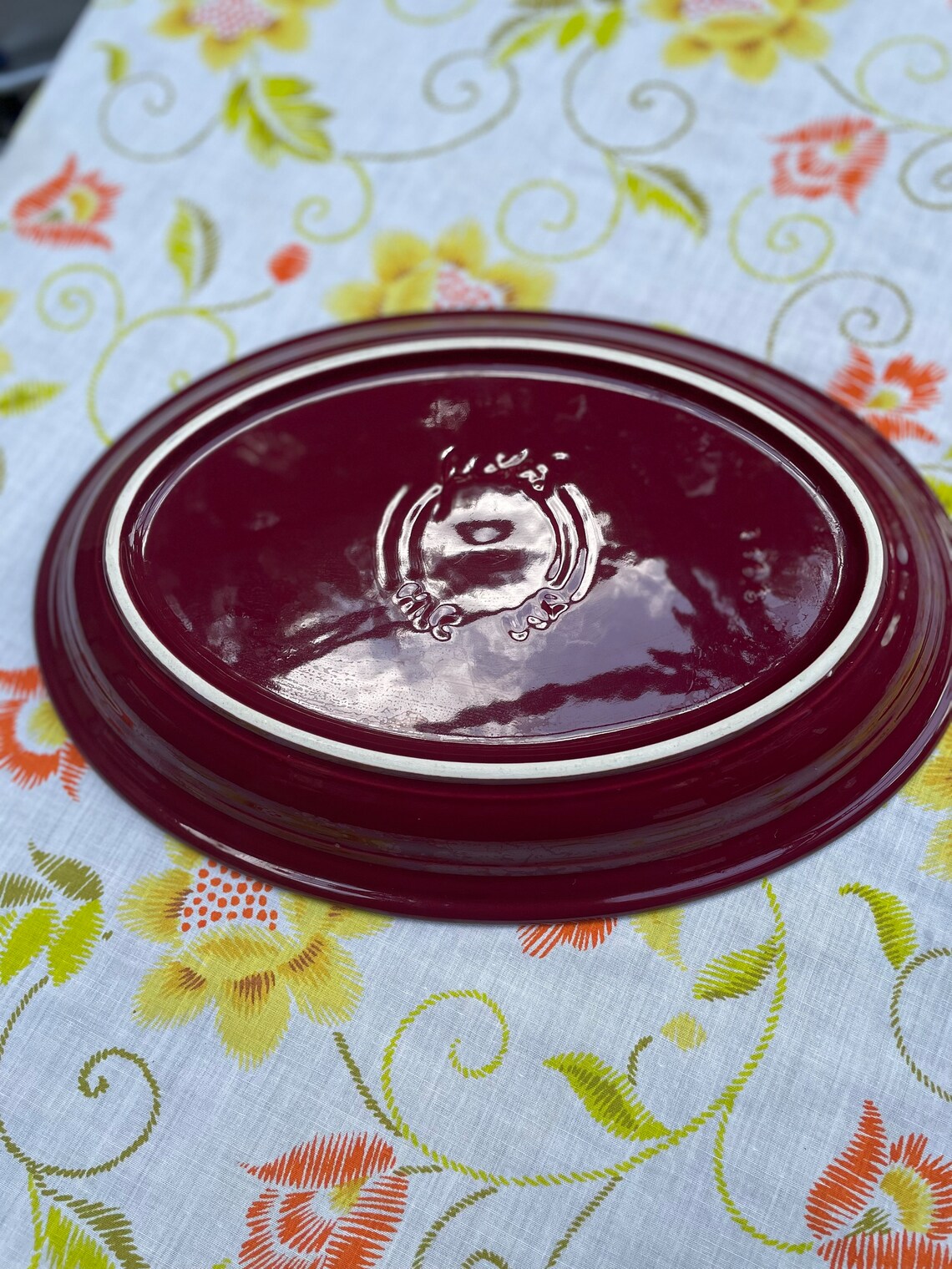 Fiestaware Claret Retired Platter 2bowls - Etsy