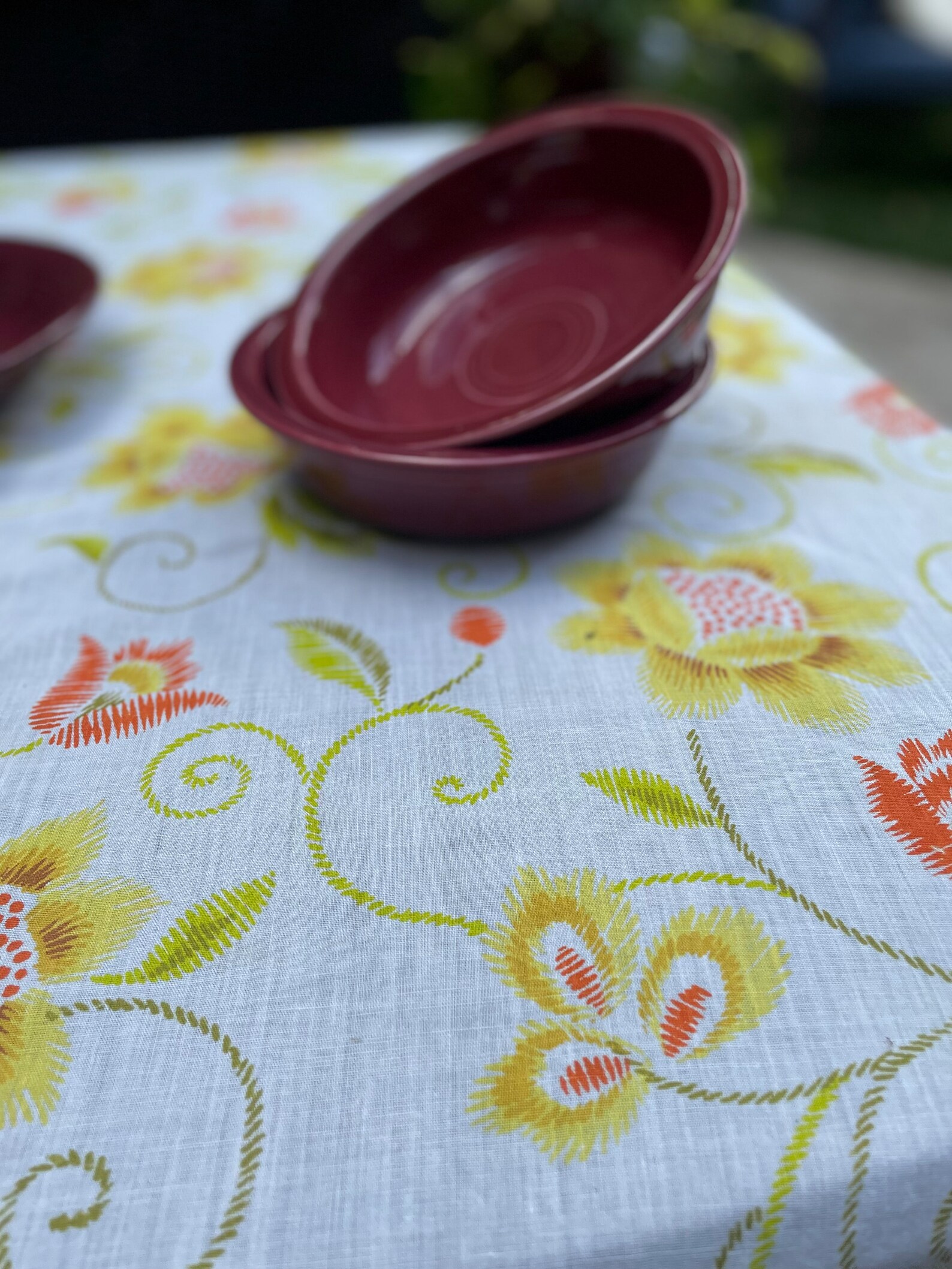 Fiestaware Claret Retired Platter 2bowls - Etsy