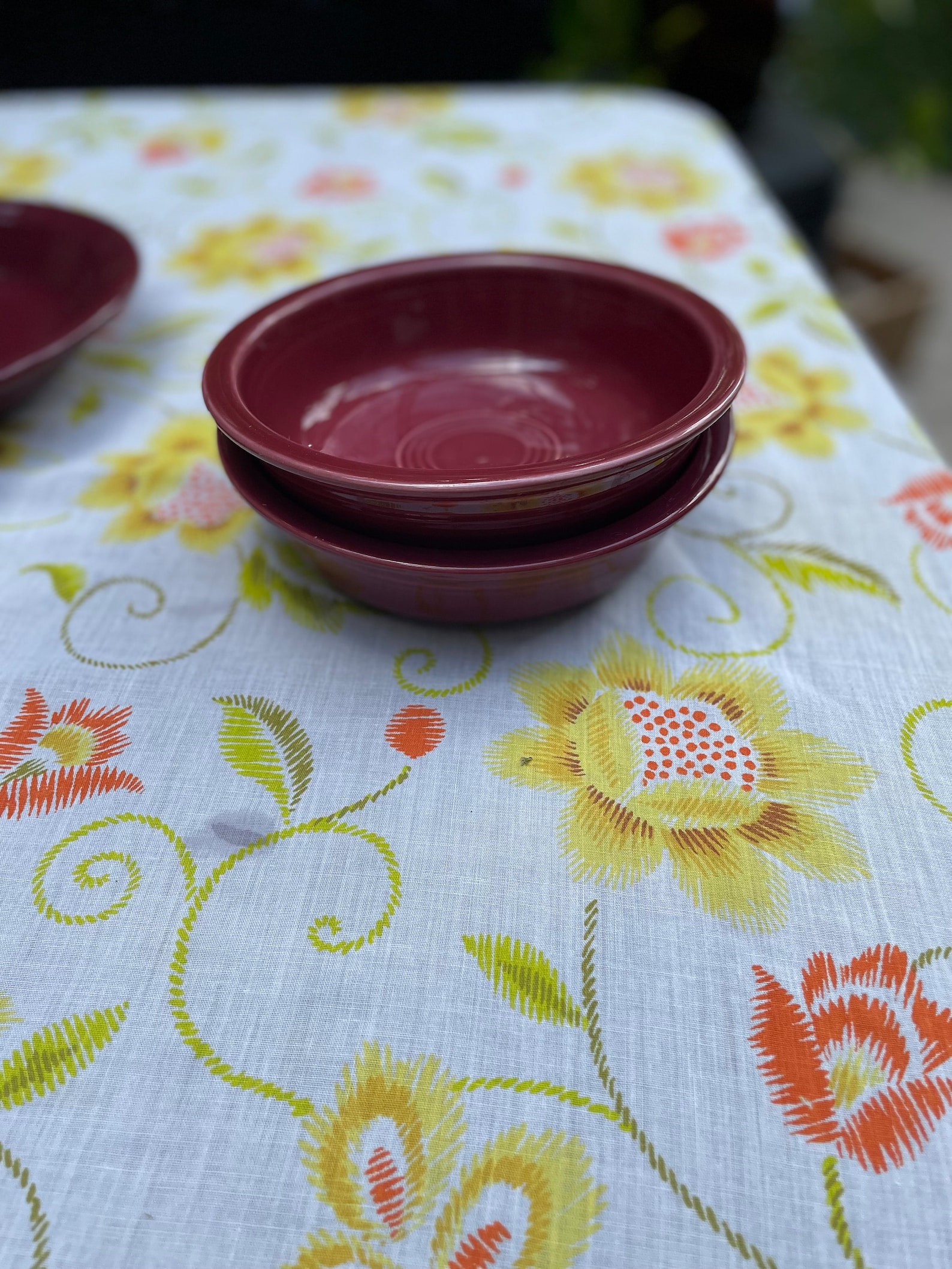 Fiestaware Claret Retired Platter 2bowls - Etsy