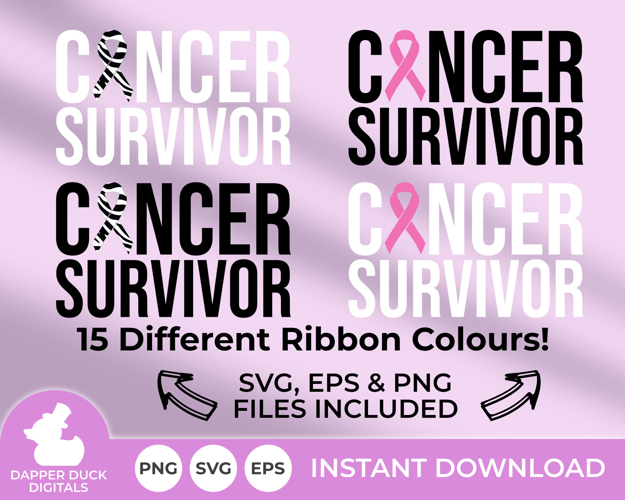 Cancer Survivor Cut Files, SVG Files, PNG Files, Cancer Support Designs ...