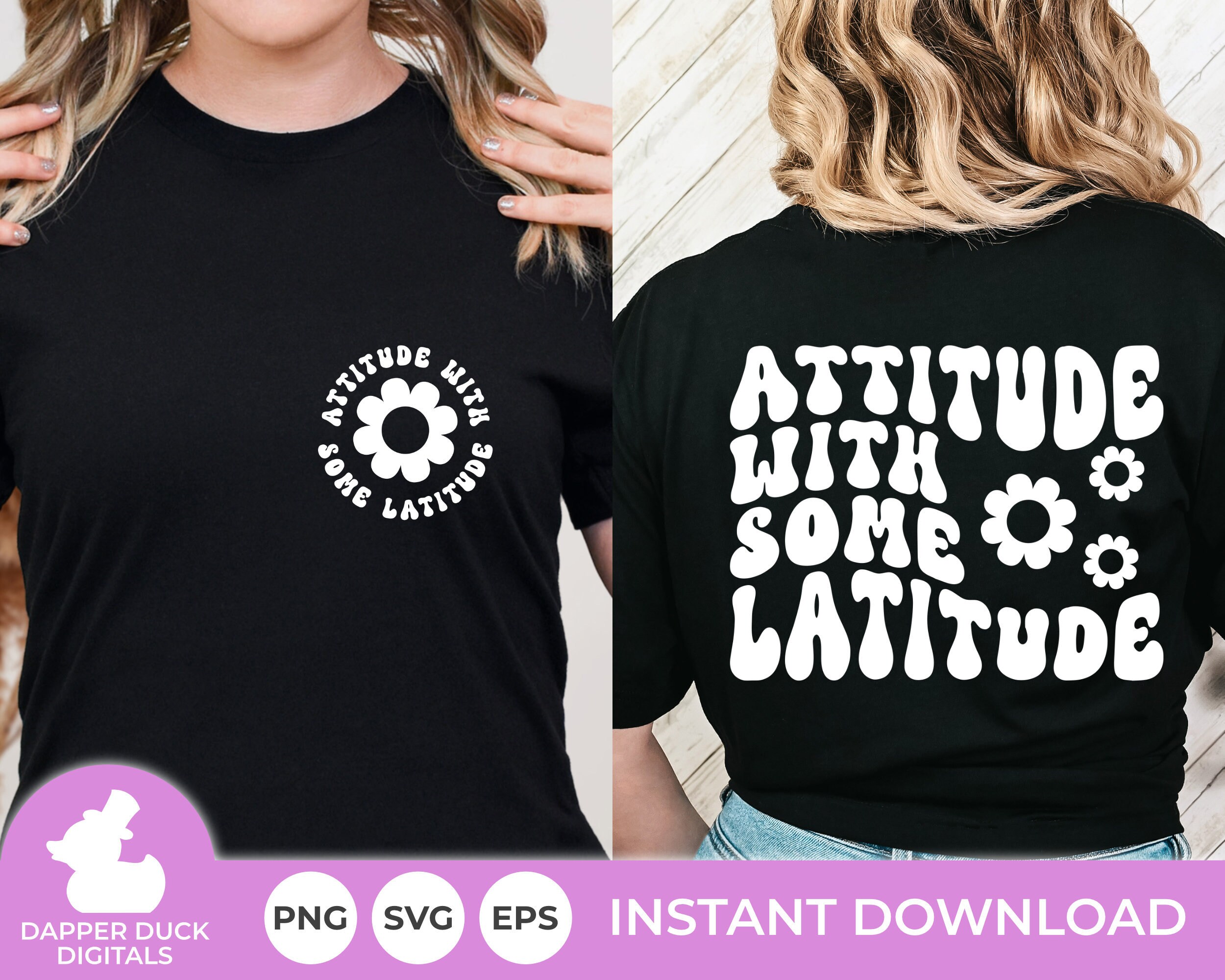 Attitude With Some Latitude SVG File PNG File Groovy Cricut - Etsy