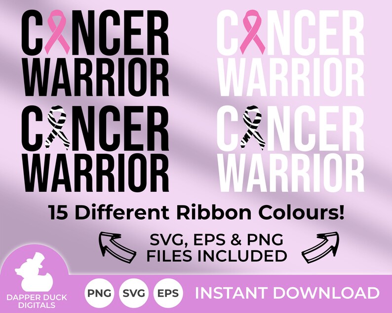 Cancer Warrior Cut Files SVG Files PNG Files Cancer Support - Etsy