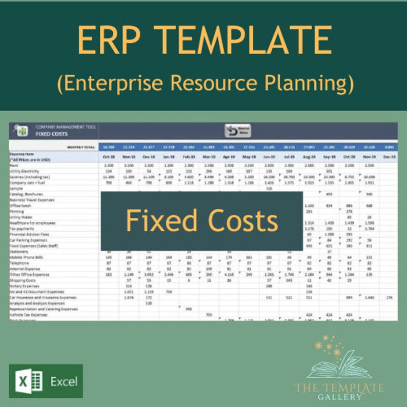 ERP System Template for Business 【excel】 - Etsy