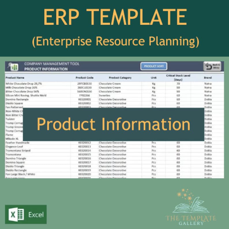 ERP System Template for Business 【excel】 - Etsy