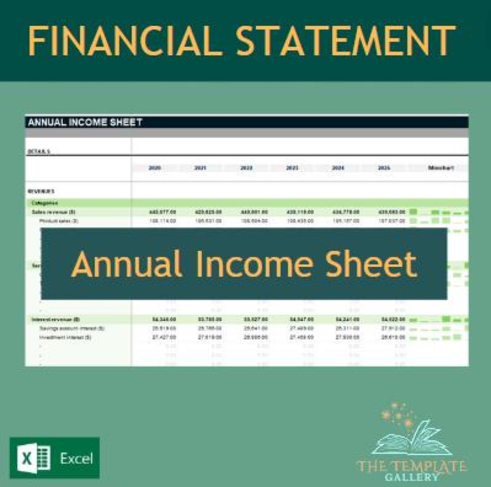 Financial Statement Template【excel】unlocked - Etsy