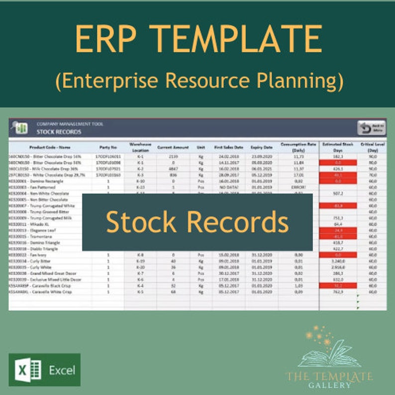 ERP System Template for Business 【excel】 - Etsy