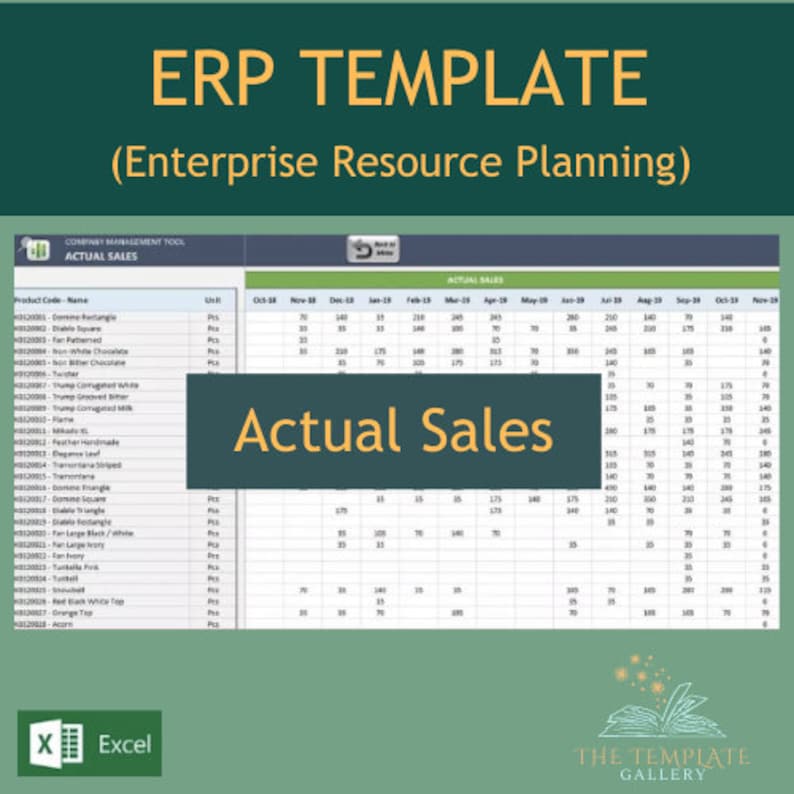 ERP System Template for Business 【excel】 - Etsy