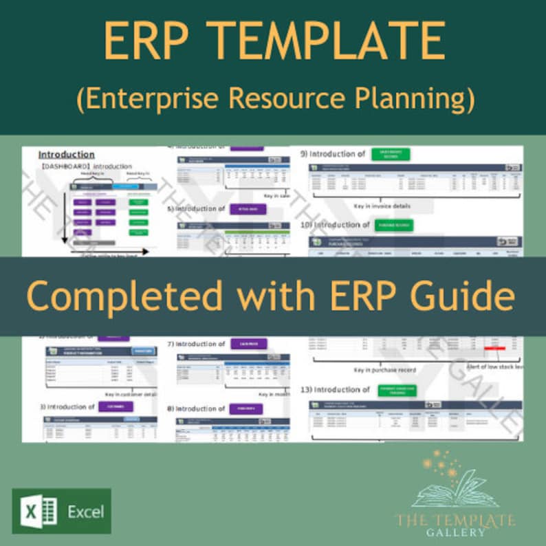 ERP System Template for Business 【excel】 - Etsy