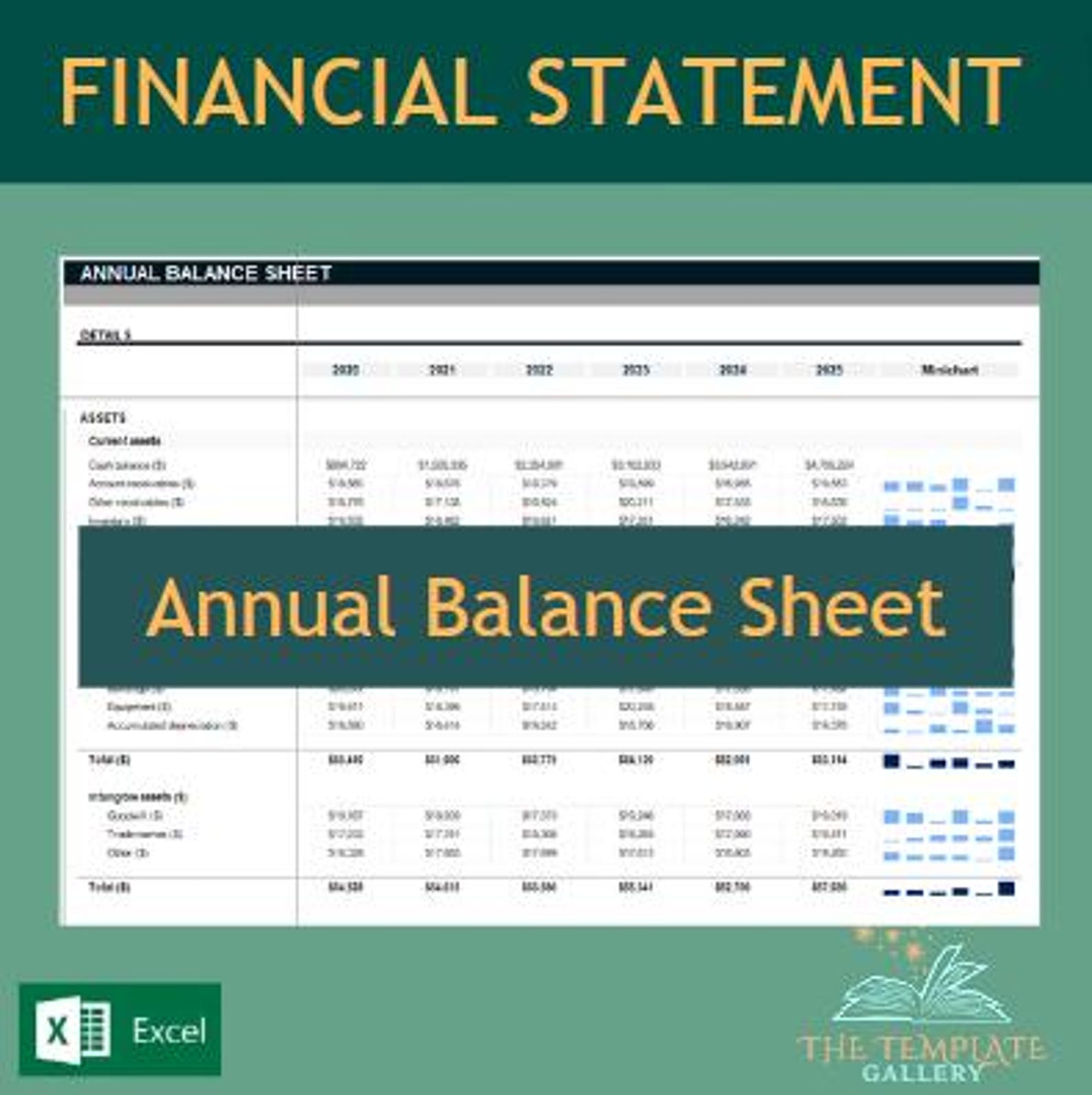 Financial Statement Template【excel】unlocked - Etsy