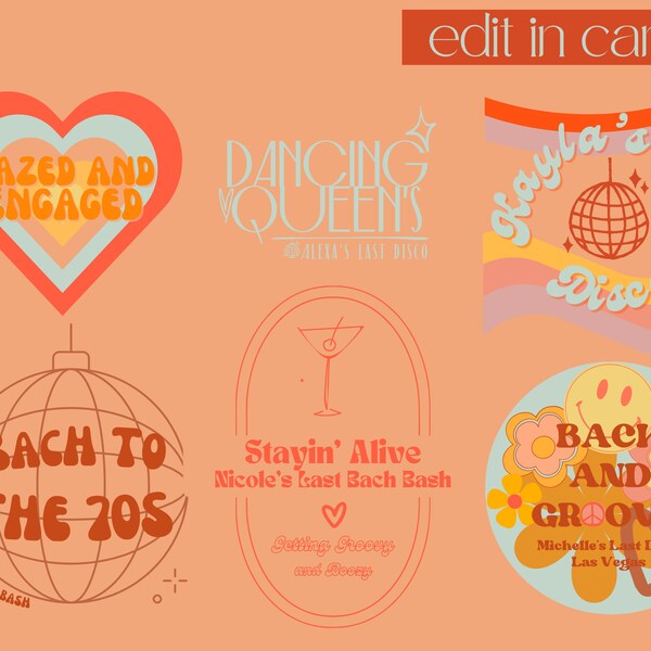 Custom Bachelorette Disco Logo - Etsy